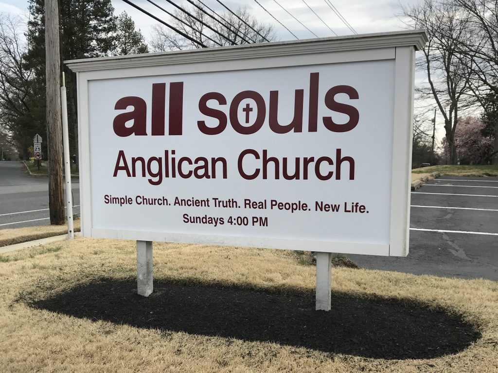 New Seasonal Sign – All Souls Anglican Church